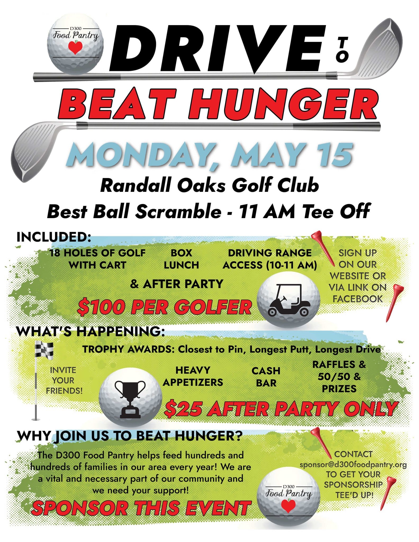 1st Annual “Drive to Beat Hunger” Golf Outing – D300 Food Pantry